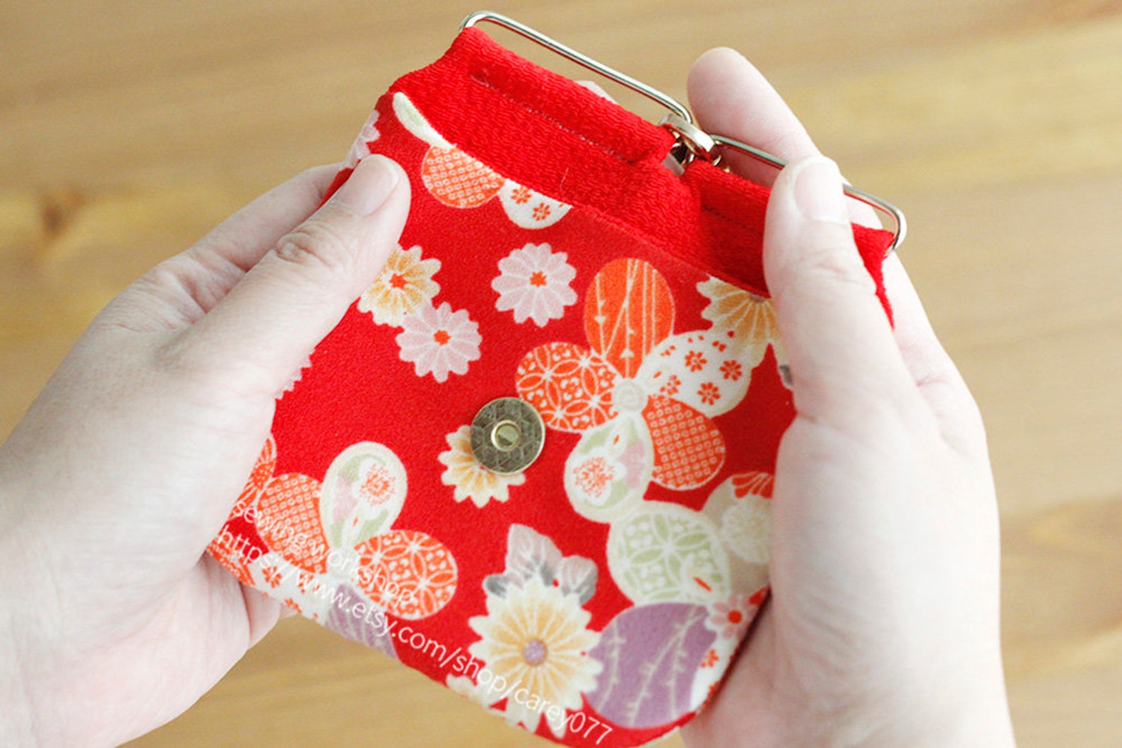 Pattern; Japanese Slide Clasp Rice-ball-shaped Clasp Purse/ Step by ...