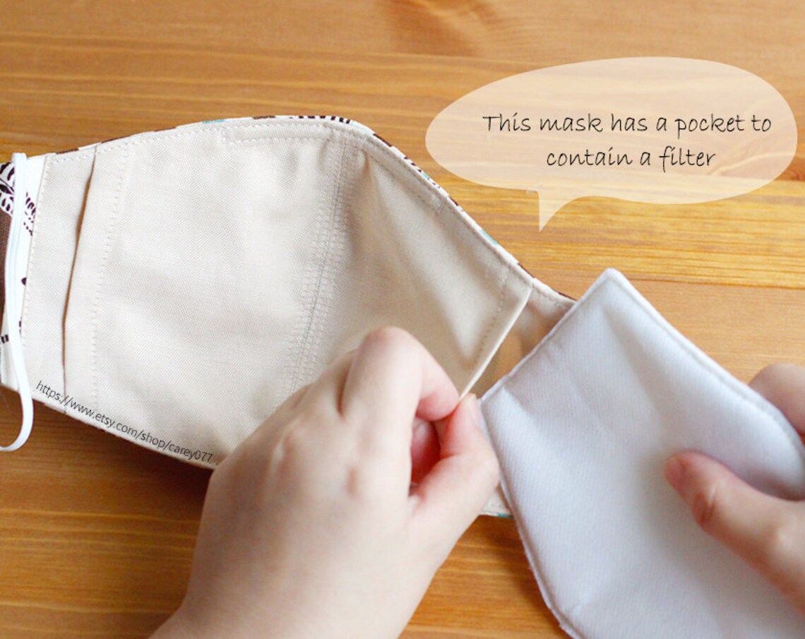Pattern; 3D Face Mask Sewing Pattern;face Mask With Filter Pocket ...