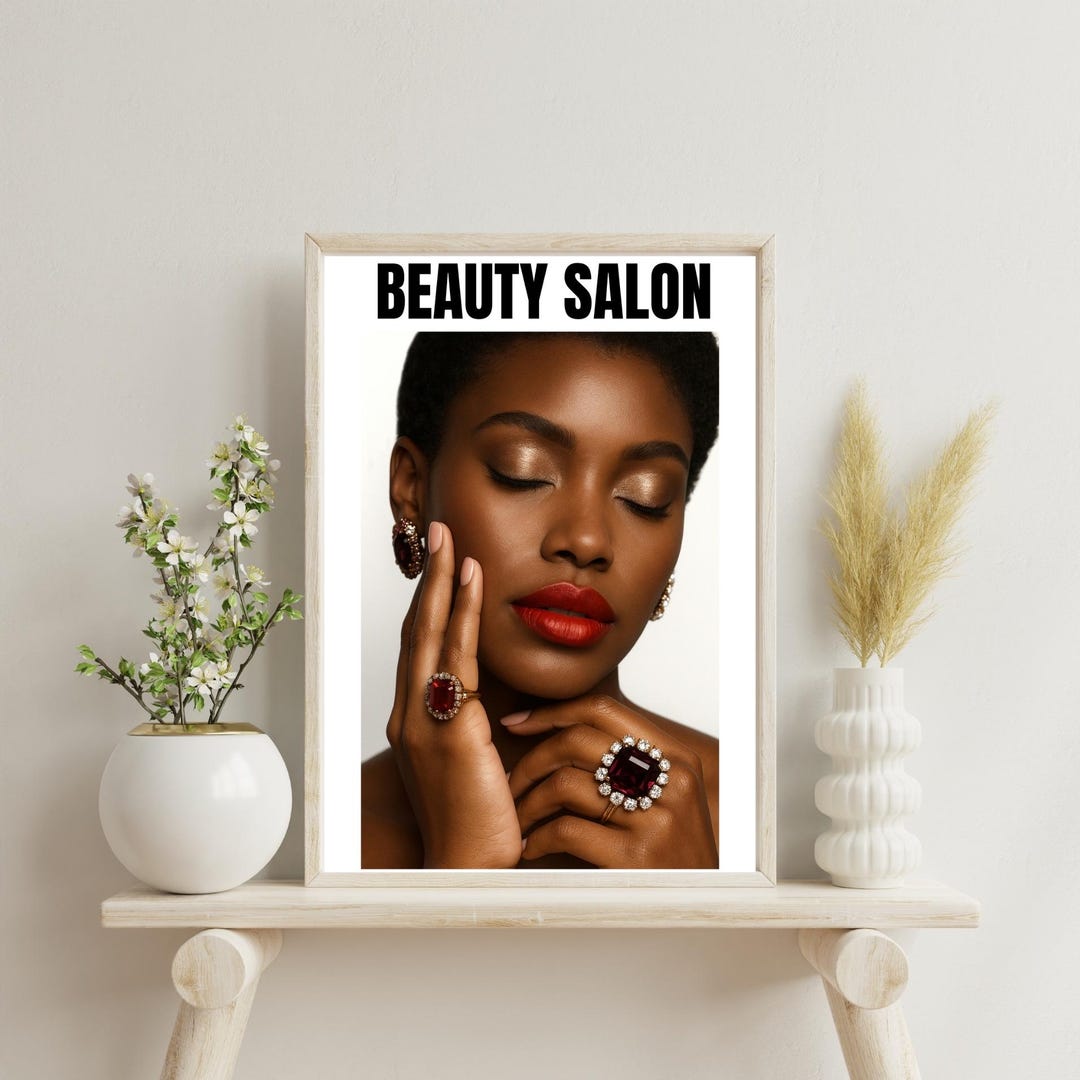 Professional Beauty Salon Poster, Printable Nail Salon Art, Luxury Nail ...