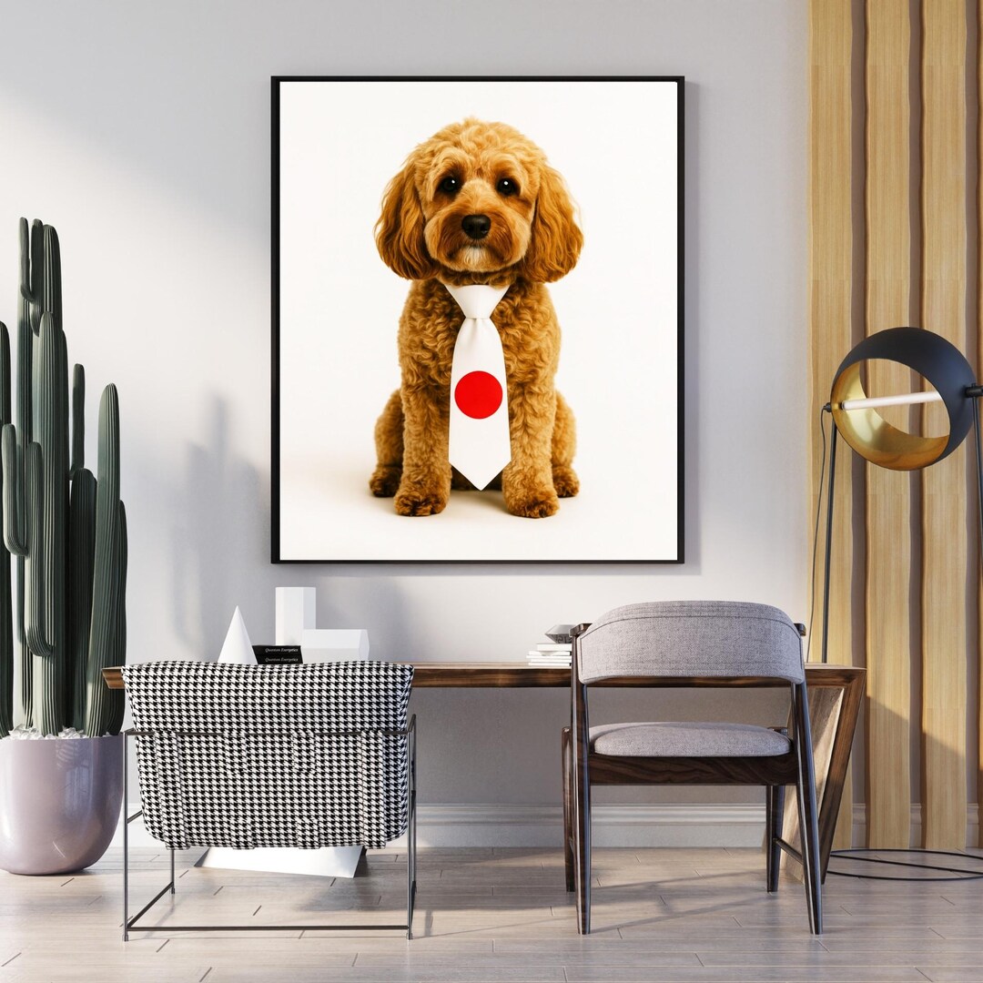 Cavapoo Japan Flag Print, Cavapoo Wall Art, Cozy Pet Decor, Cavapoo Mom ...