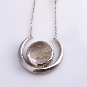 Lunar Eclipse Gemstone Necklace, Birthstone Mothers Pendant, Push Gift ...