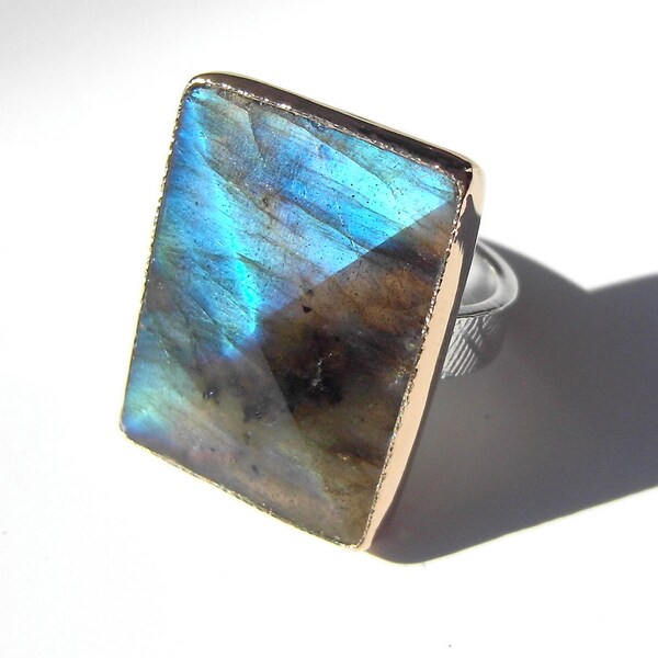 Labradorite Ring - Etsy