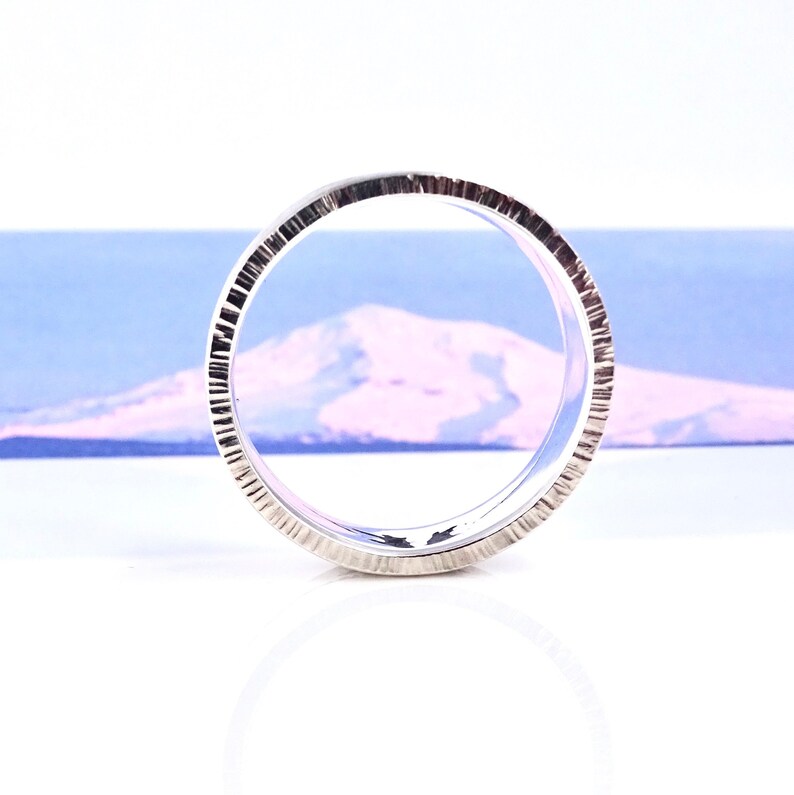 Mt Hood Mountain Ring 7mm Mt Hood Summit Inlay Ring Mt Hood - Etsy