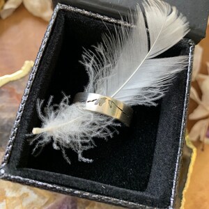 Mt Hood Mountain Ring, 7mm Mt Hood Summit Inlay Ring, Mt Hood Wedding ...