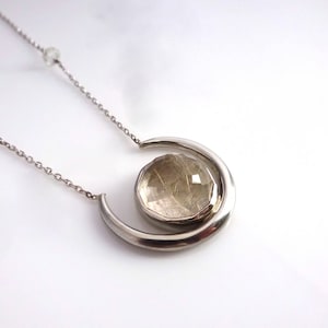 Lunar Eclipse Gemstone Necklace, Birthstone Mothers Pendant, Push Gift ...