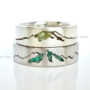 Mt Hood Mountain Ring 7mm Mt Hood Summit Inlay Ring Mt Hood - Etsy