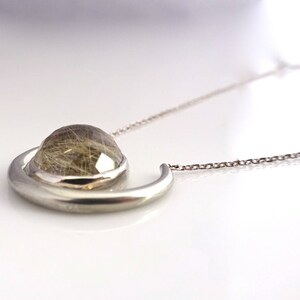 Lunar Eclipse Gemstone Necklace, Birthstone Mothers Pendant, Push Gift ...