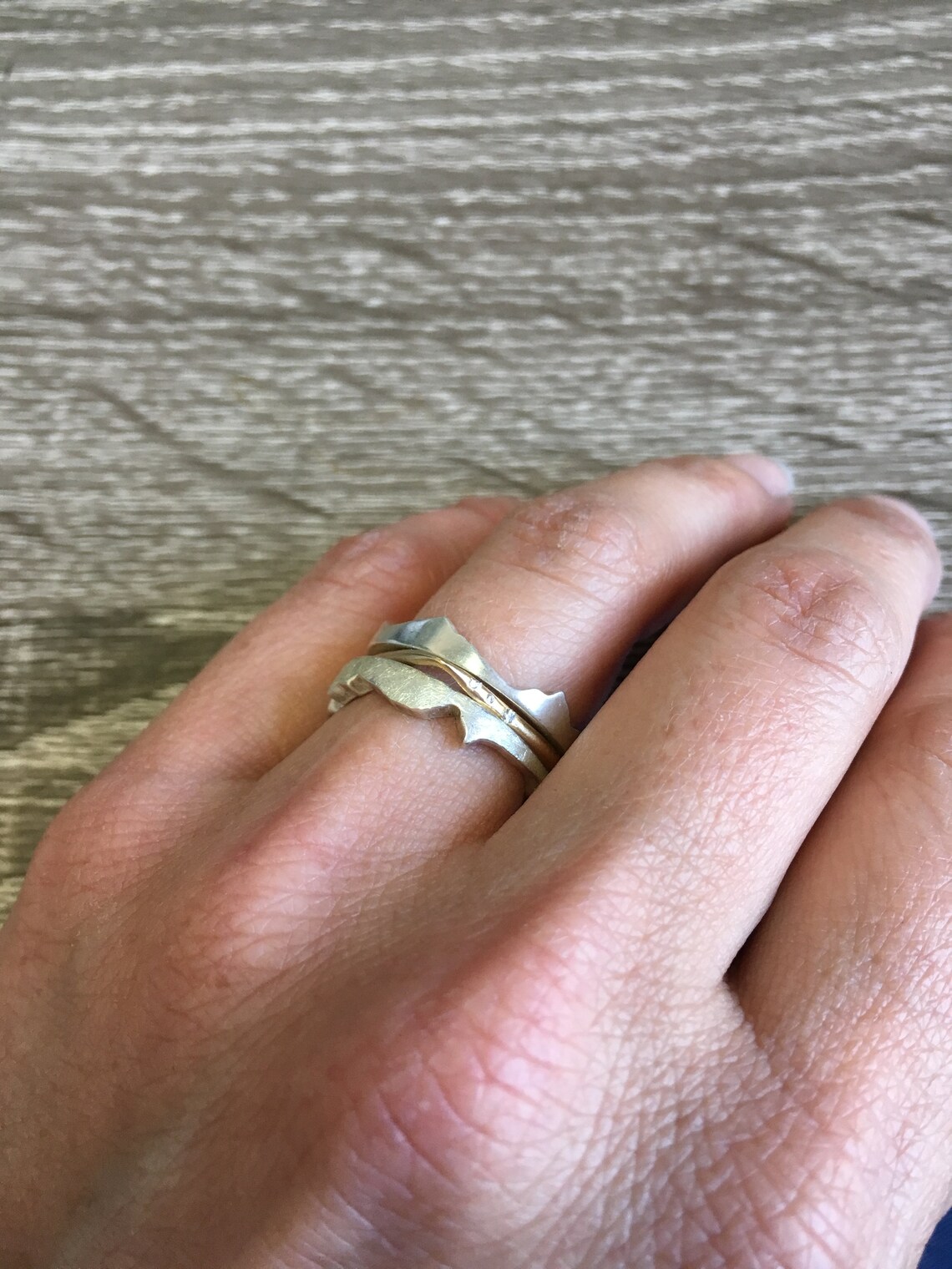 Diamond Peak Mountain Ring Modern Mountain Ring Handmade With | Etsy