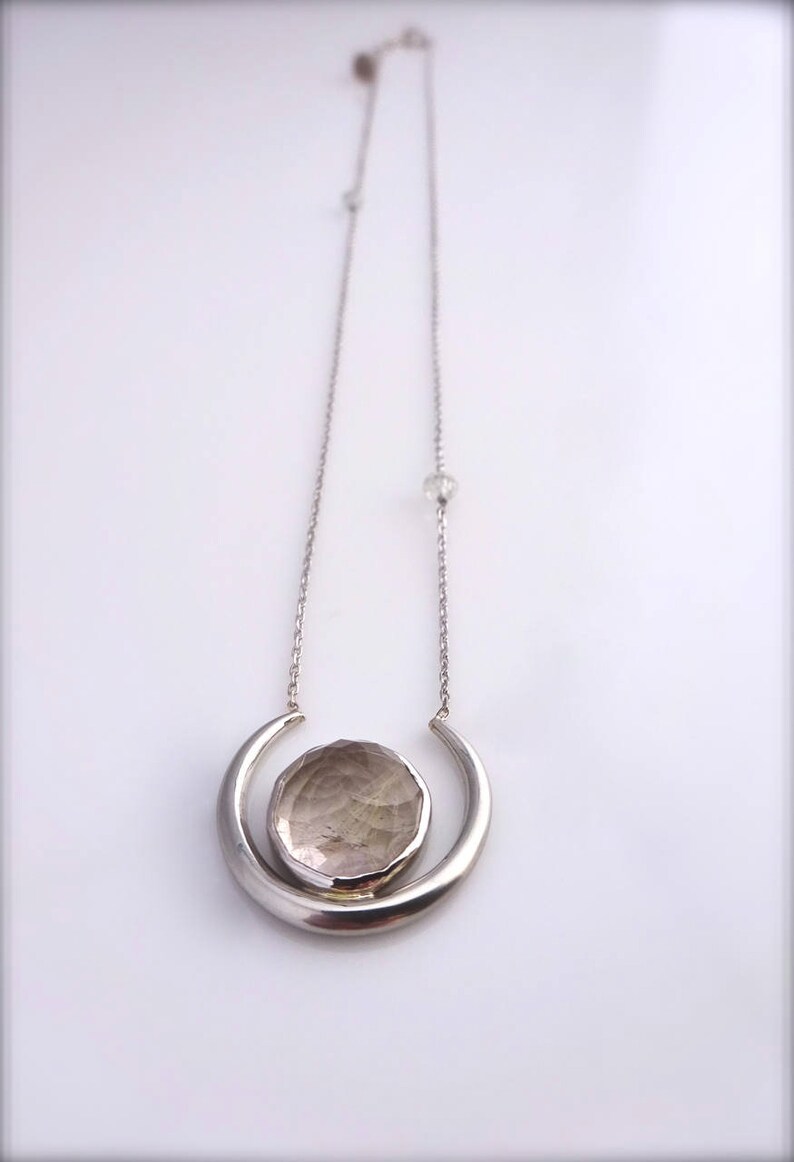 Lunar Eclipse Gemstone Necklace Birthstone Mothers Pendant - Etsy