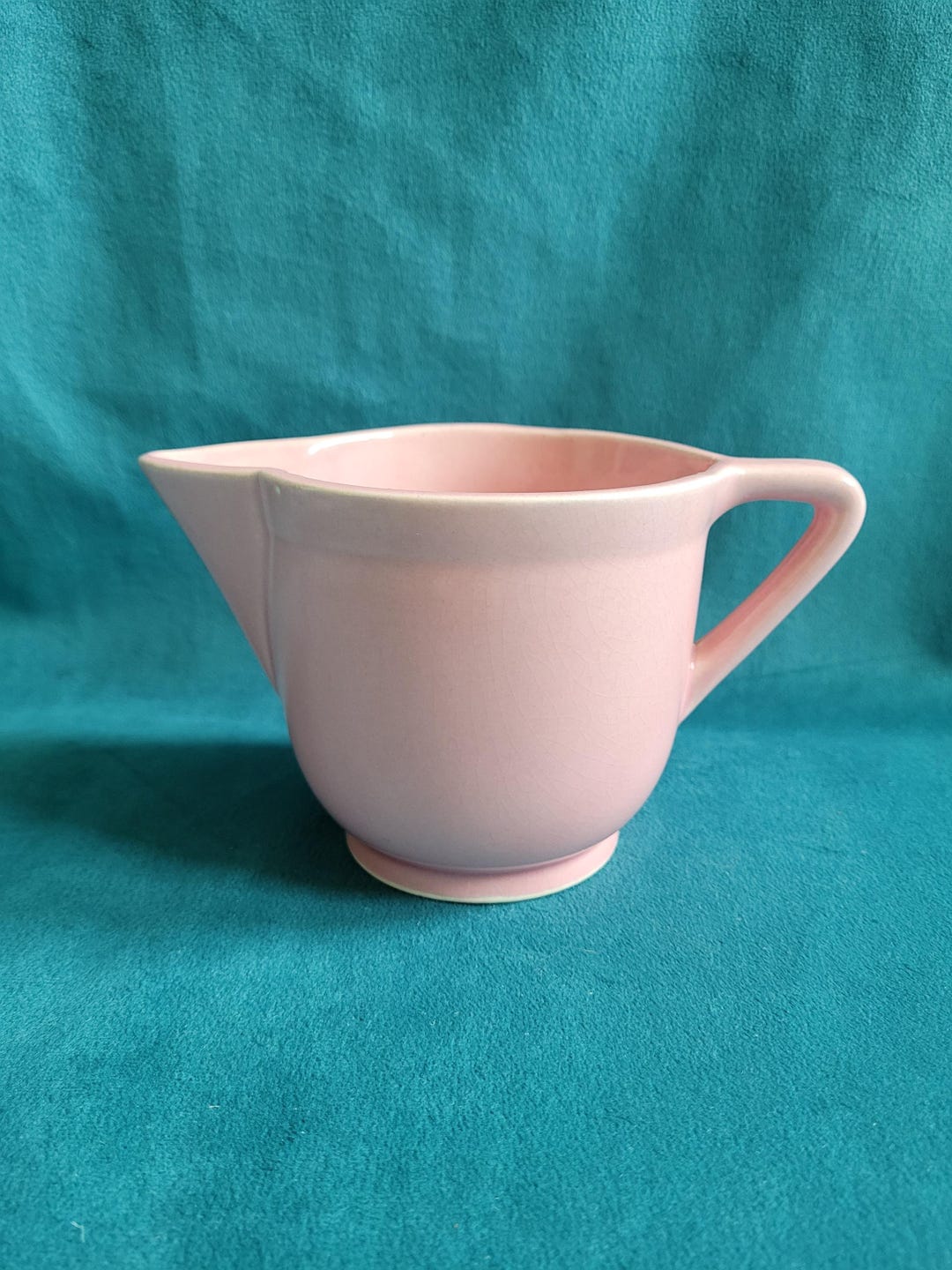 Vintage Pink USA Made Pottery Pitcher - Etsy