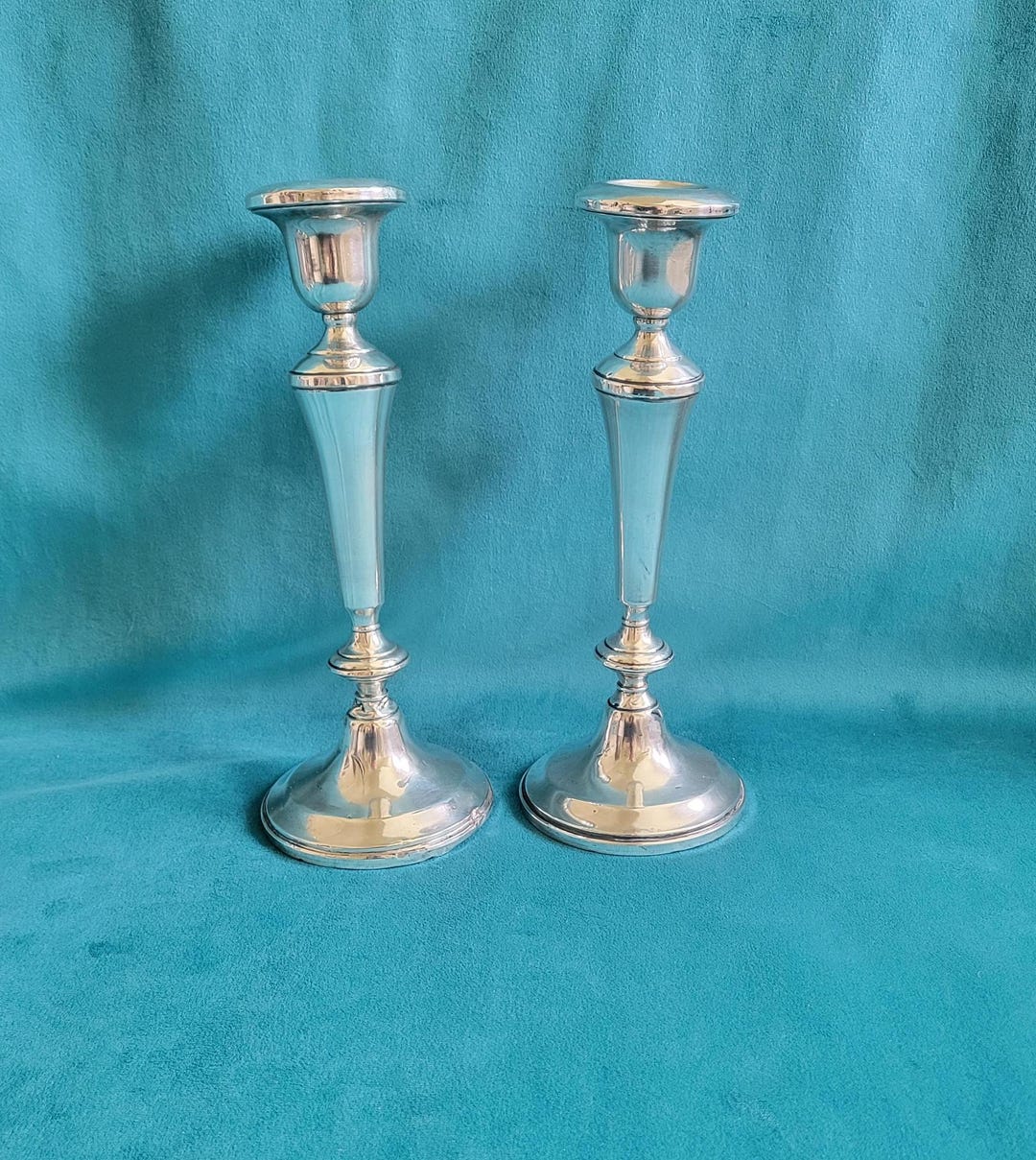Sterling Silver Reinforced With Cement Candlesticks S/2 - Etsy