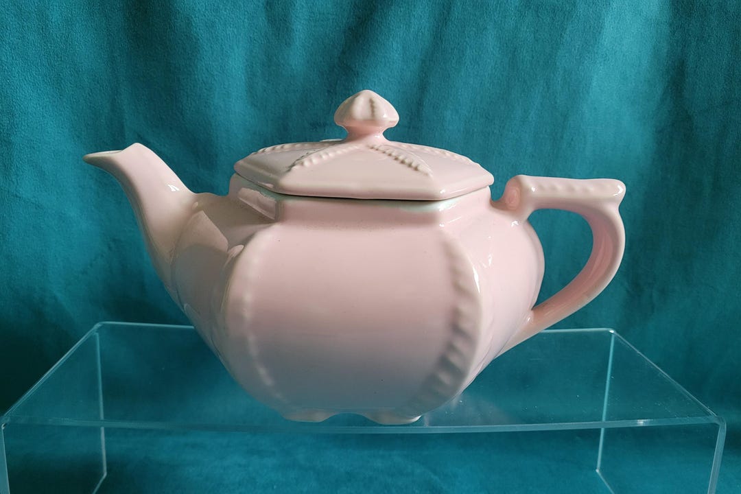 Hall China Victorian Fern Hexagonal Pink Ceramic Teapot - Etsy