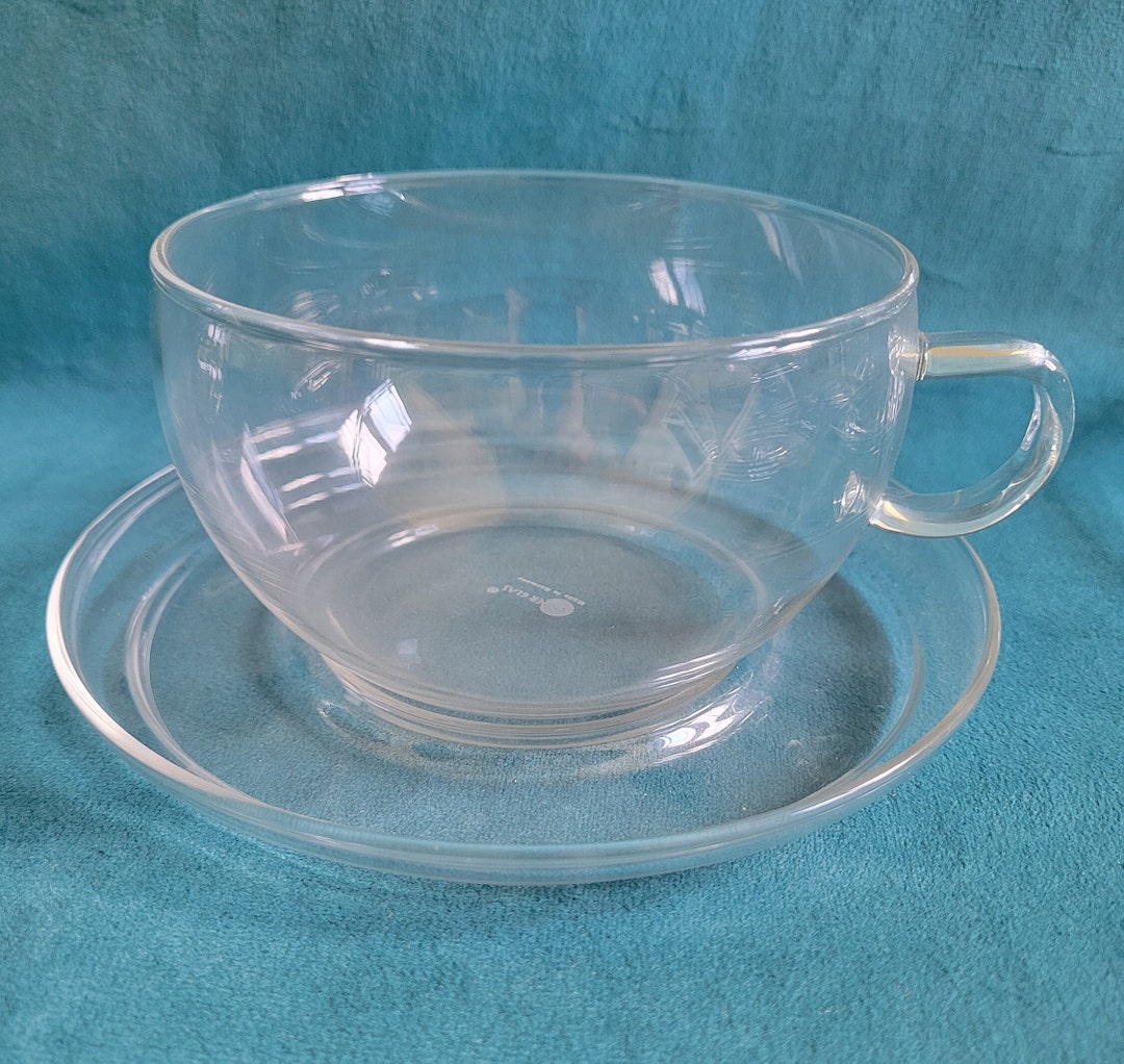 S/4 Jenaer Glass Jumbo Cup & Saucer - Etsy