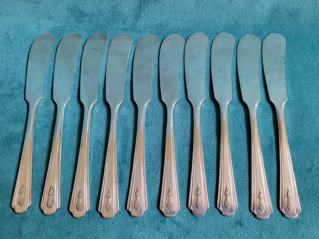 Peerless Silver Plated Vintage Butter Knives S/10 - Etsy