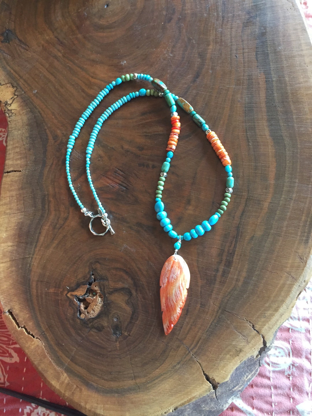 Spiny Oyster Shell Angel Wing Pendant spiny Oyster Shell 20 in Blue ...