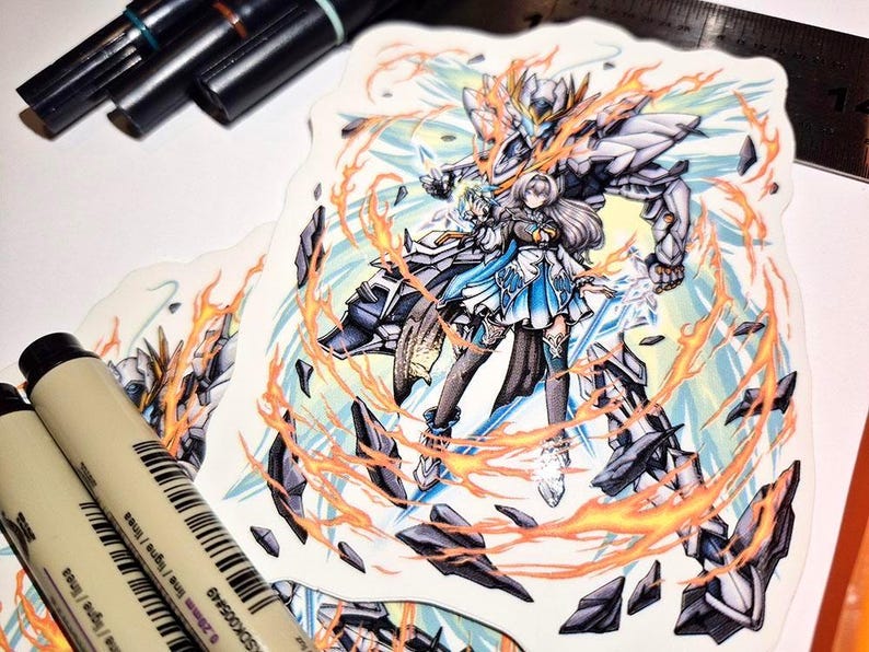 Honkai Star Rail Silkscreen Vinyl Stickers | Acheron | Firefly & SAM ...