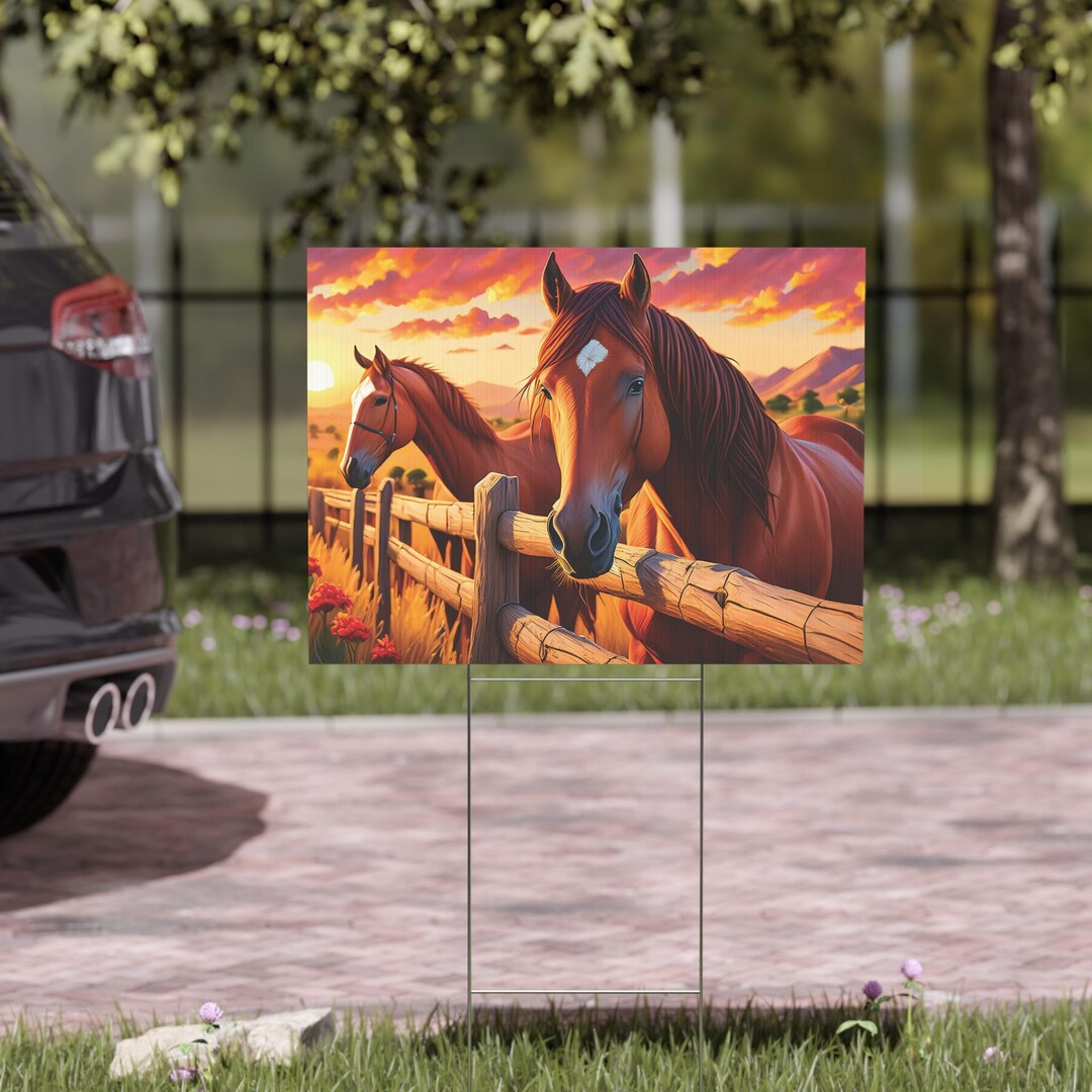 Horse Lover Weatherproof Barn Art Gift for Ranch Indoor Outdoor Horse ...