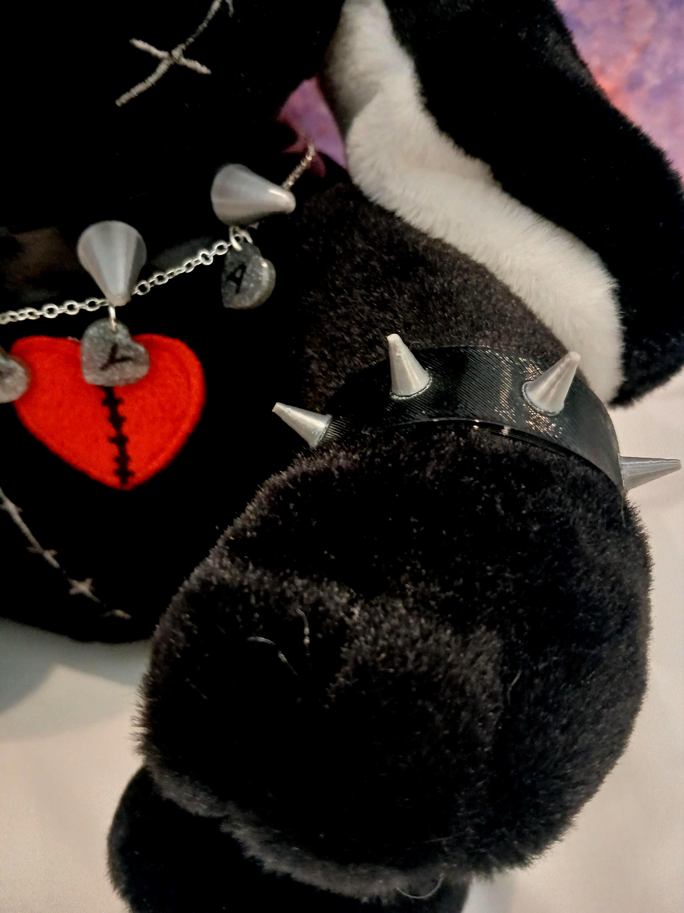 Punk Goth Bunny Plushie With Personalization Included. - Etsy