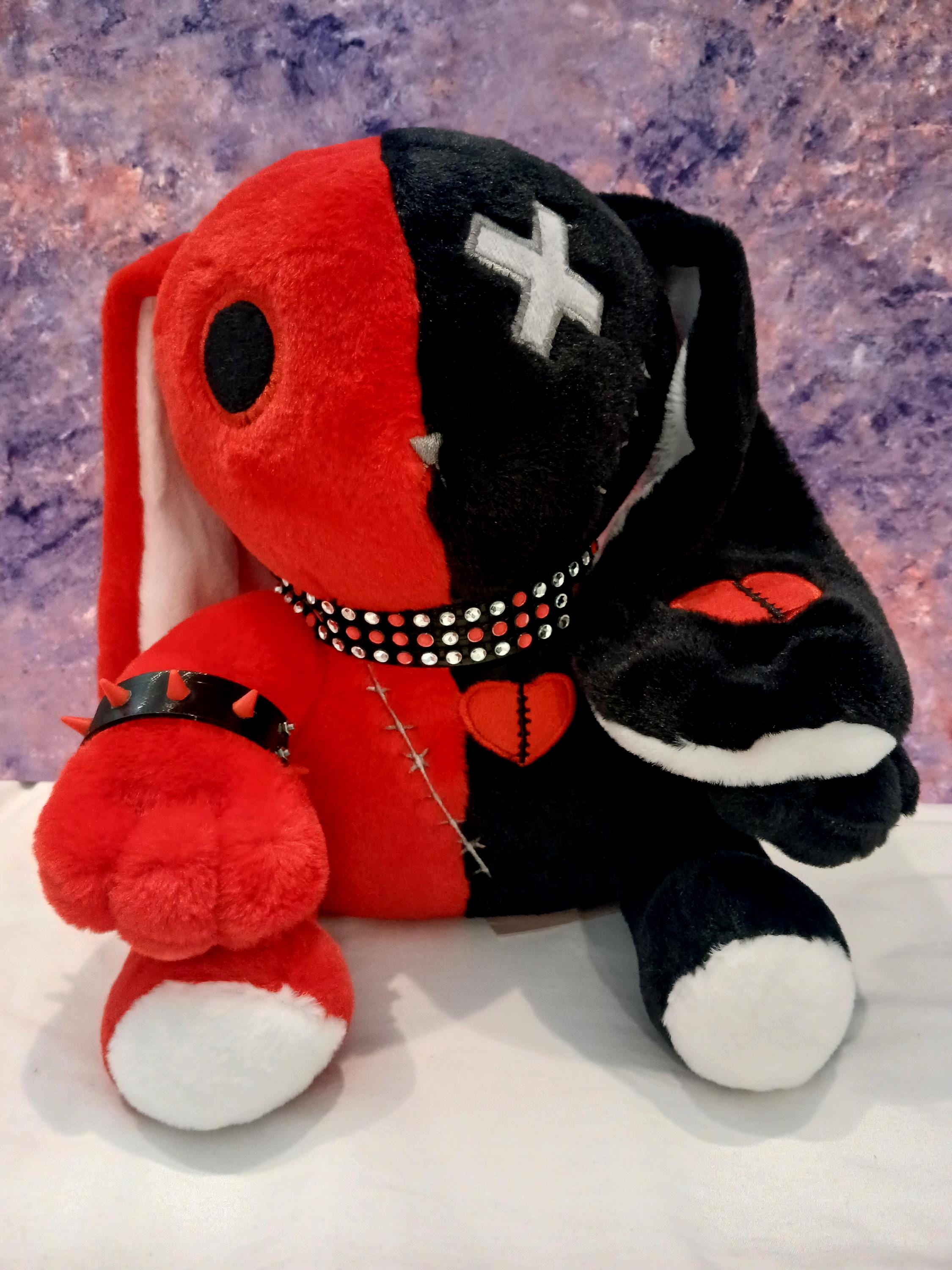 Punk Goth Bunny Plushie With Personalization Included. - Etsy
