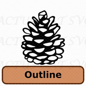 Pinecone Color & Outline Digital Files (svg, Png, Jpg, Pdf, Tiff) - Etsy