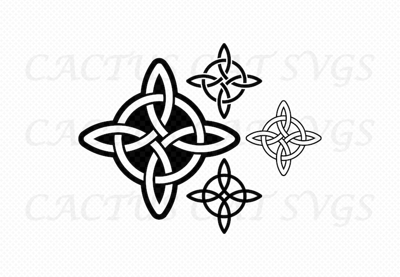 Witches Protection Knot 4 Pack Digital Files (svg, Png, Jpg, Pdf, Tiff ...