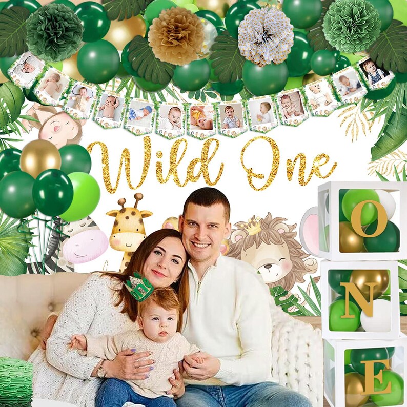 Wild One Birthday Decor Safari Jungle Theme First Bday Decor Jungle ...