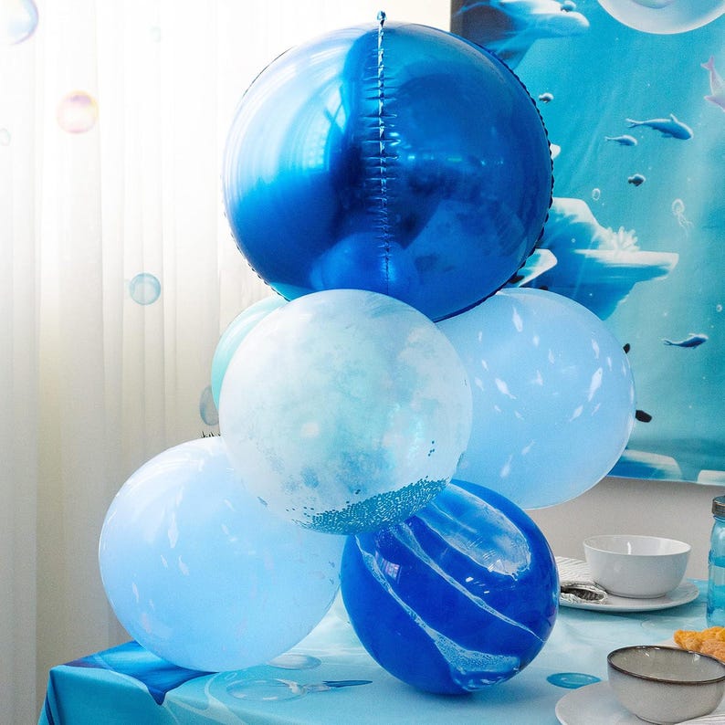 Ocean Theme Under the Sea Balloon Garland for Blue Birthday Party ...