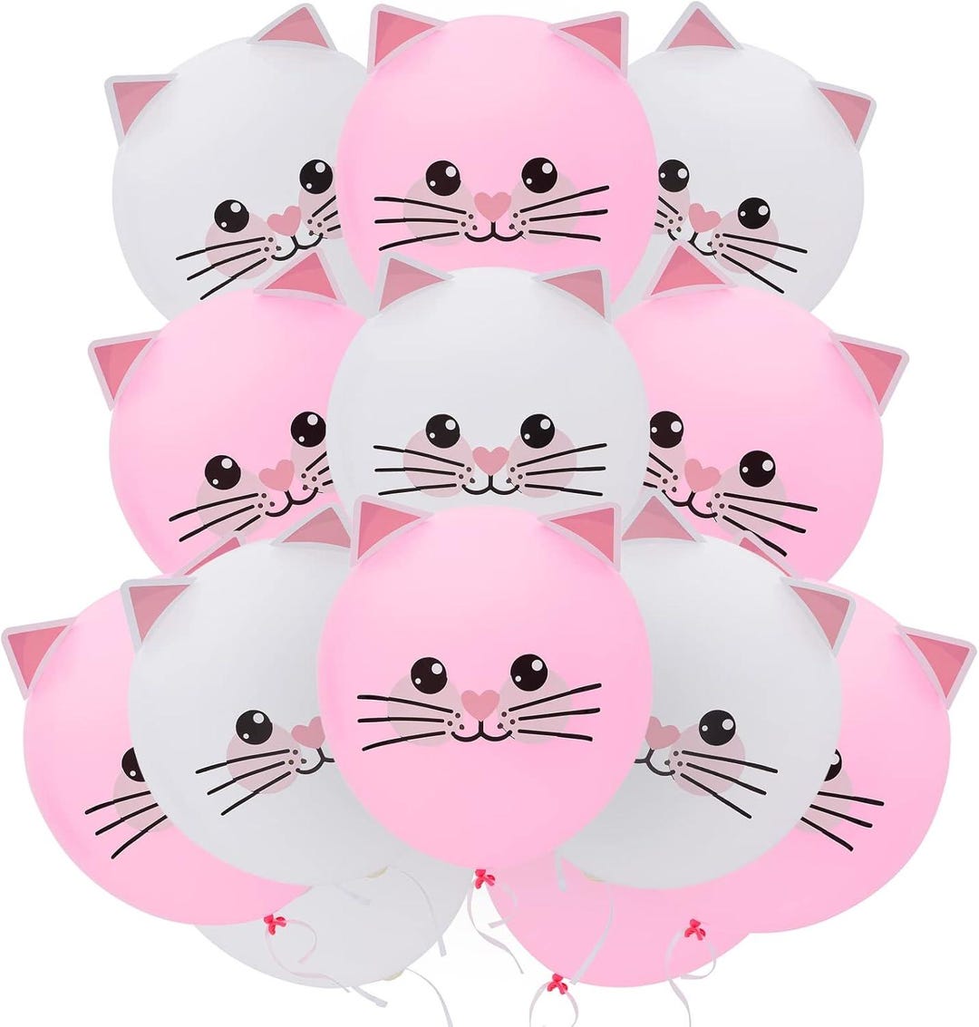 36 Pack Latex Balloons for Cat Birthday Party Supplies, Party ...