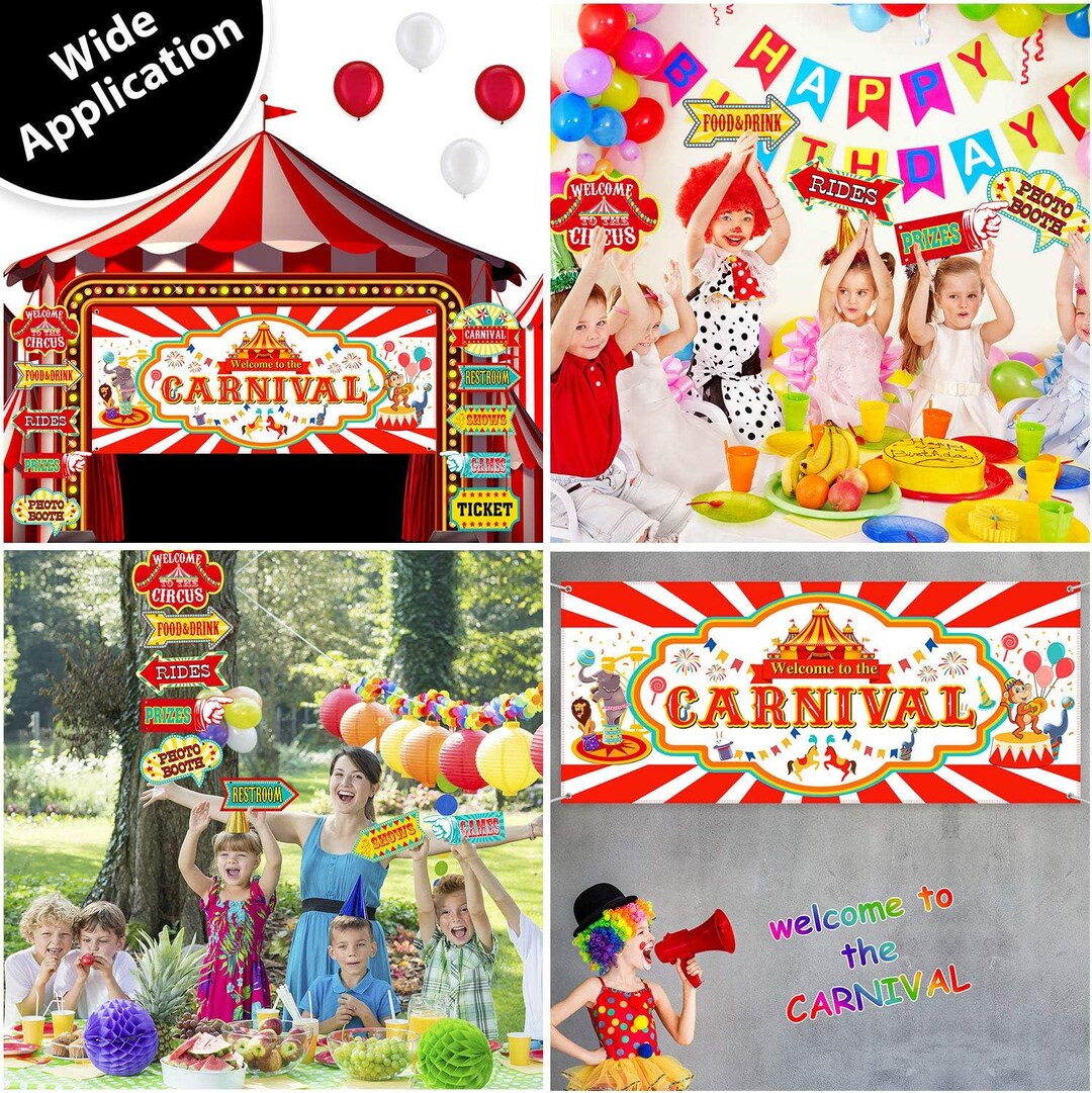 Circus Carnival Party Decor Circus Carnival Banner Carnival Cutouts and ...