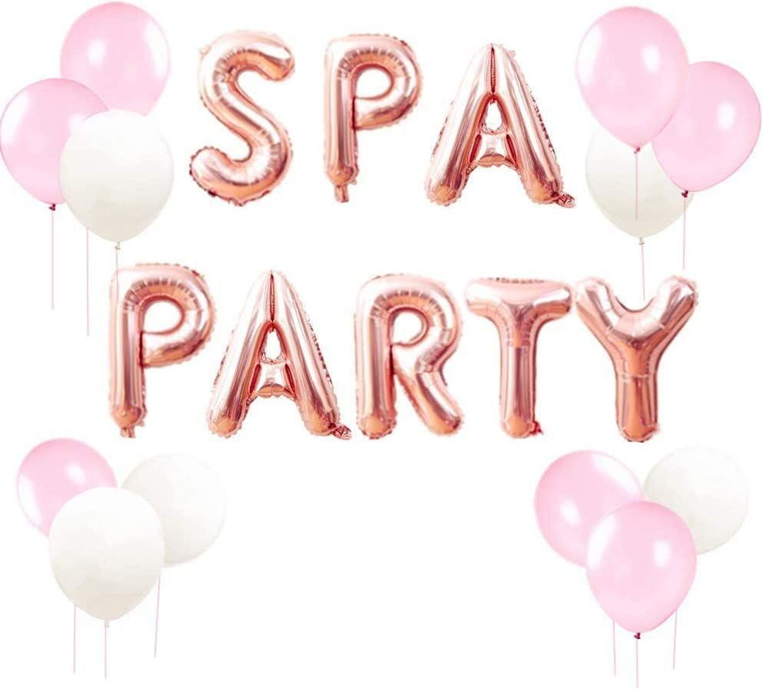 13 PCS Spa Party Balloons Spa Party Decoration Nail Polish Banner Spa ...