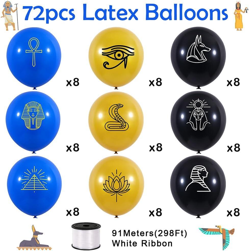 Ancient Egyptian Balloons, 72 Ancient Egypt Party Balloons, Party ...