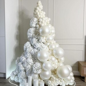 Pearl White Balloons Garland Arch Kit 70 PACK18/12/10/5 Inch Double ...