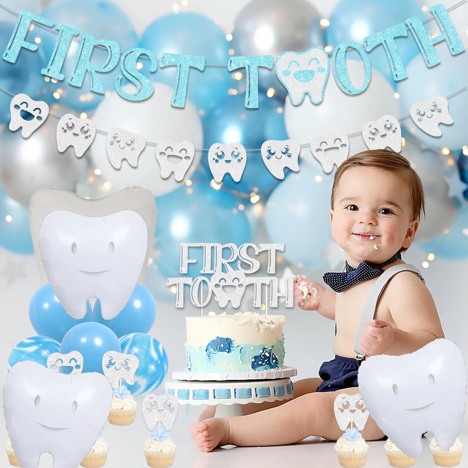 First Tooth Party Balloons, White Tooth Balloon for First Tooth Party ...