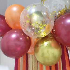 Fall Balloons Maroon and Orange Balloon Fall Birthday Party Decorations ...