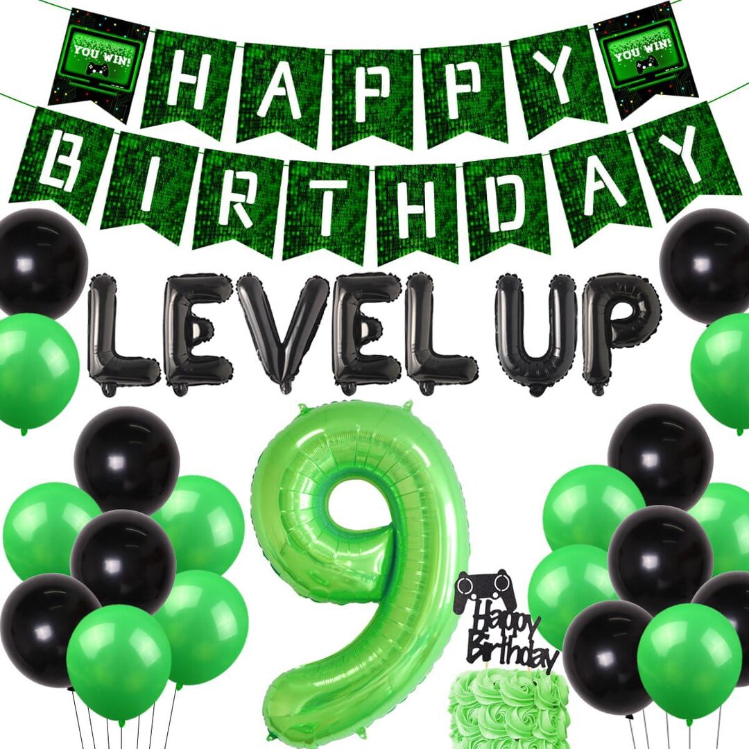 Video Game 9th Birthday Party Decoration for Boys Game on Gaming Theme ...