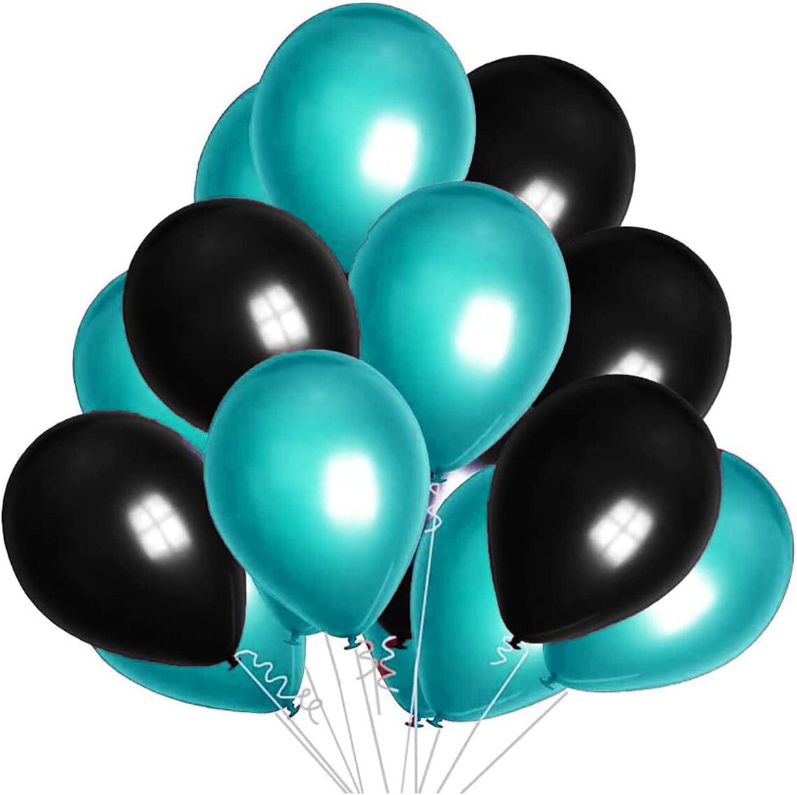 Turquoise Black Graduation Decorations Teal Turquoise Black Balloons ...