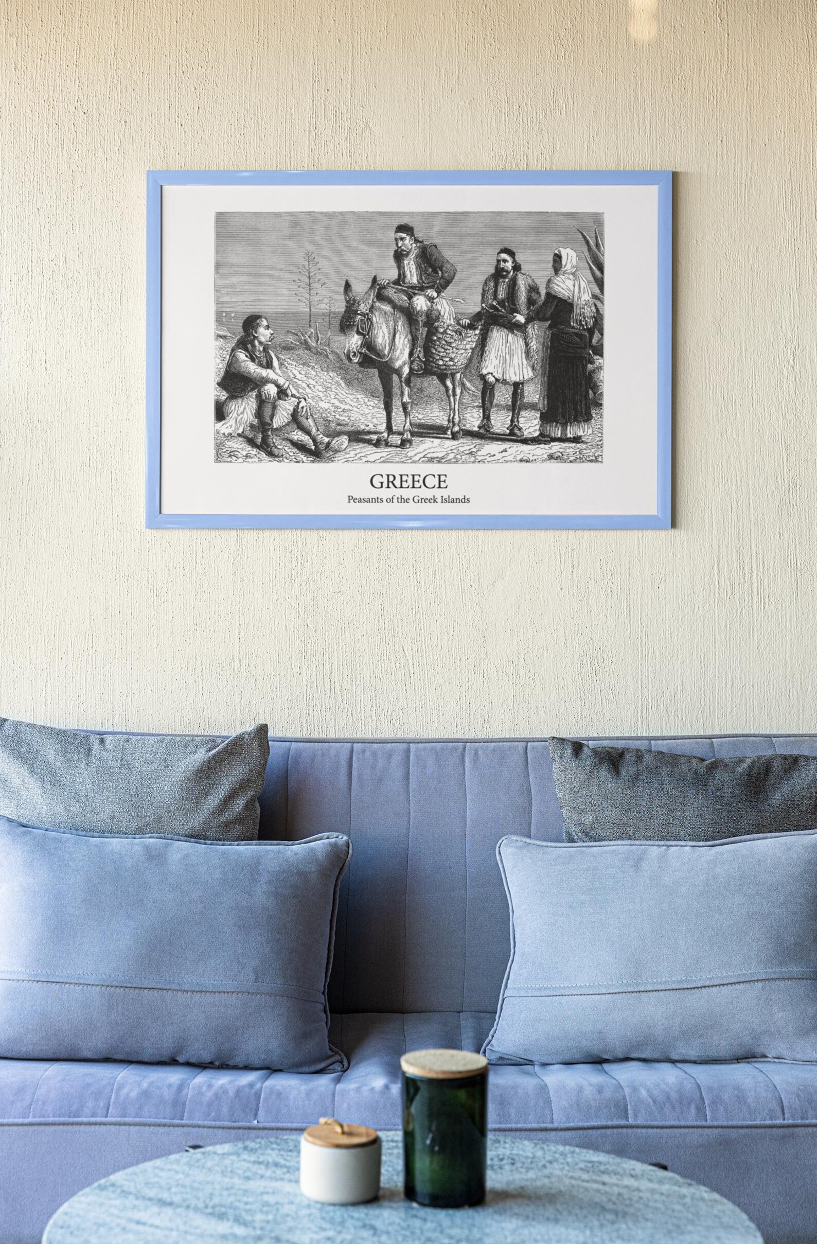 Vintage Digital Poster | Greece 1800s: Peasants of the Greek Islands ...