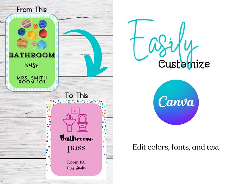 Science Classroom Hallpass/canva, Passes, Bathroom, Hall Pass, Office ...