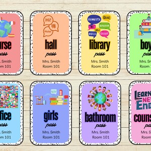 Customizable Hall Pass Template: Foreign Language Classroom (canva) - Etsy