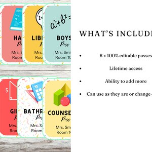 Math Classroom Hallpass/canva, Passes, Bathroom, Hall Pass, Office ...