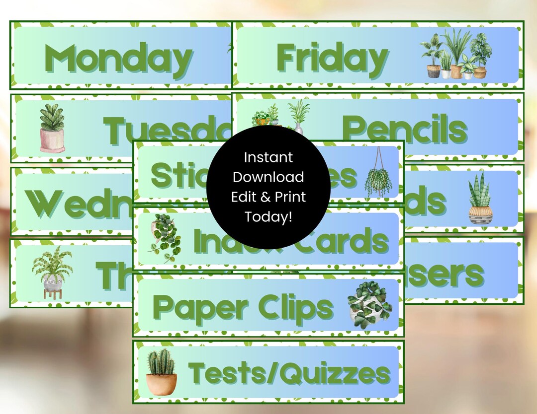 Plant Classroom Labels - Etsy