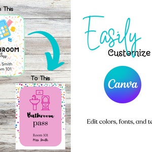 Math Classroom Hallpass/canva, Passes, Bathroom, Hall Pass, Office ...