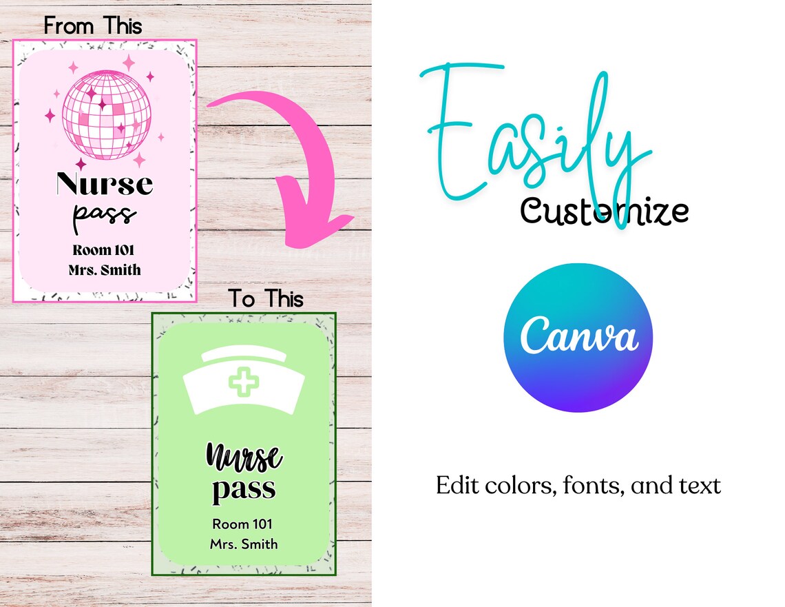 Disco Cowboy Classroom Hallpass /canva, Passes, Bathroom, Hall Pass ...