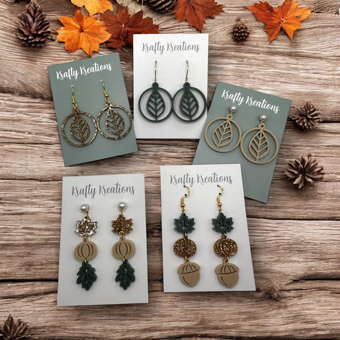 Fall Earring SVG Bundle | Laser Cut Earring Templates | Digital ...