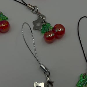 Star Cherry Phone Charm Cute Aesthetic Cherry Girl Phone Charm - Etsy