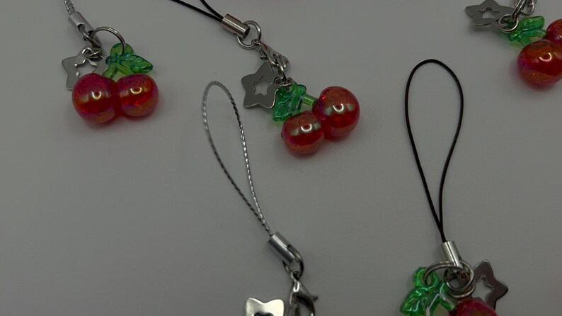 Star Cherry Phone Charm Cute Aesthetic Cherry Girl Phone Charm - Etsy