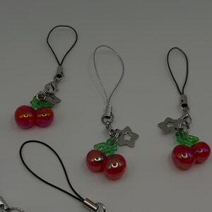 Star Cherry Phone Charm Cute Aesthetic Cherry Girl Phone Charm - Etsy