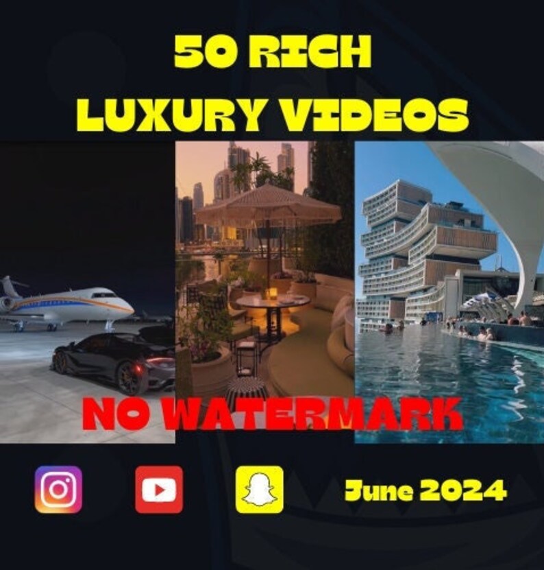 50 RICH LUXURY VIDEO Clips Content Background for Tiktok Instagram ...