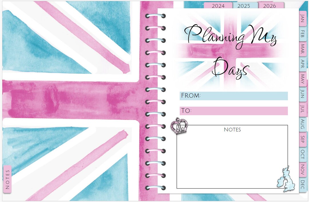 Digital Planner British Design - Etsy