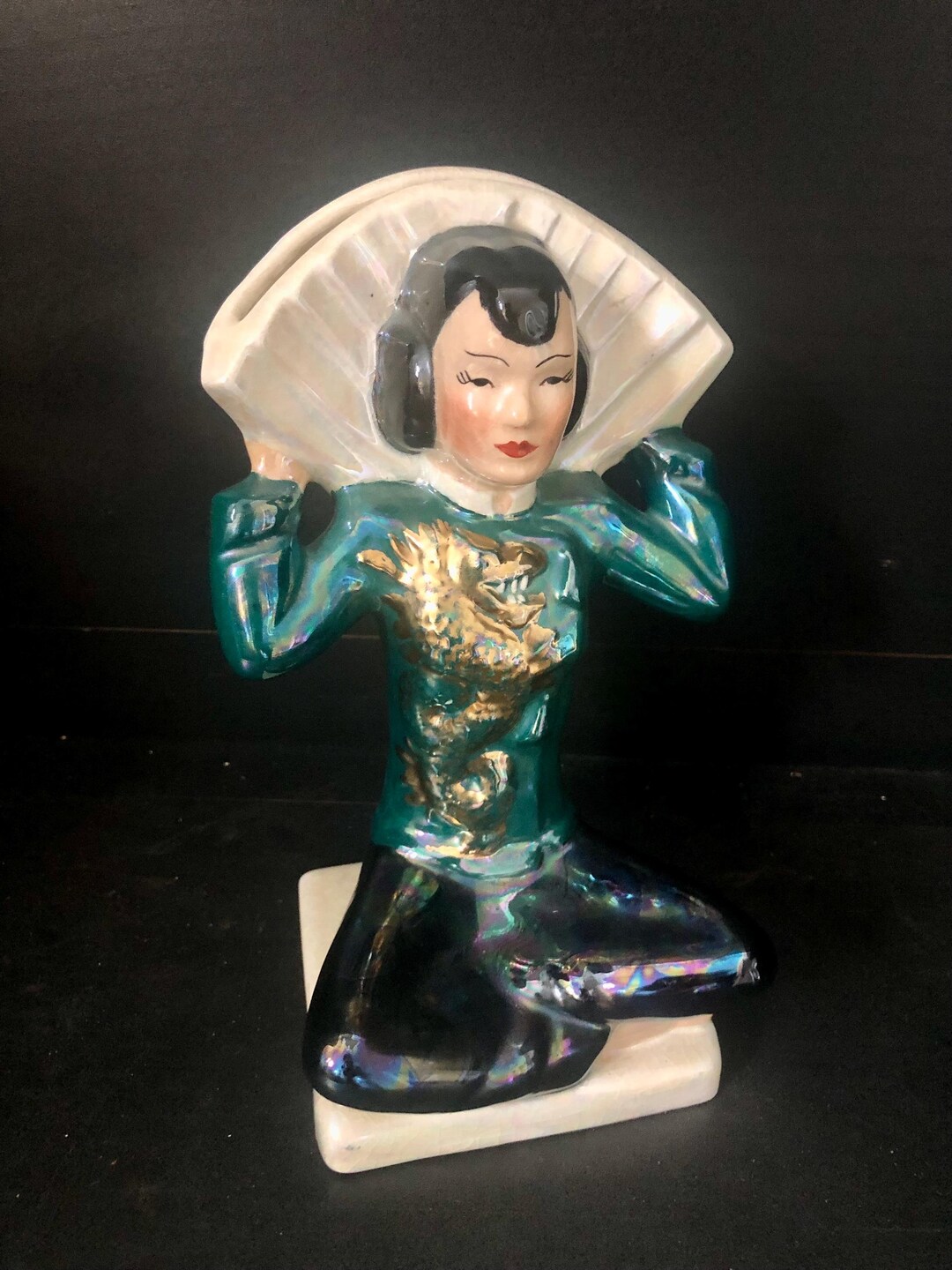 Dragon Lady / Oriental Woman / Vintage Ceramic Figure - Etsy